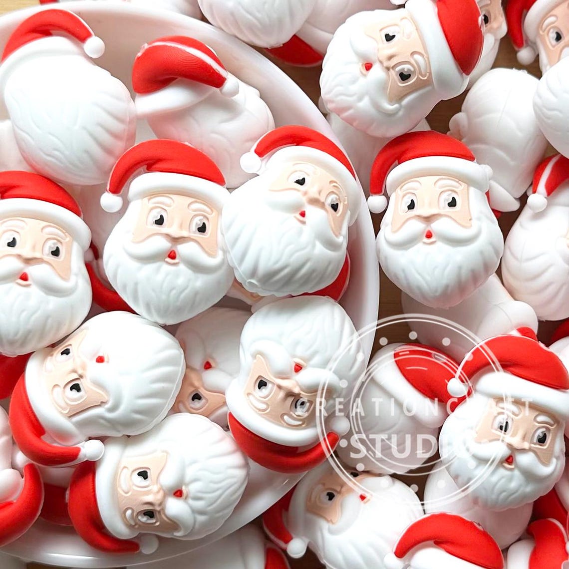 3D Christmas Santa Focal Silicone Beads,jewelry Making Beads,santa ...