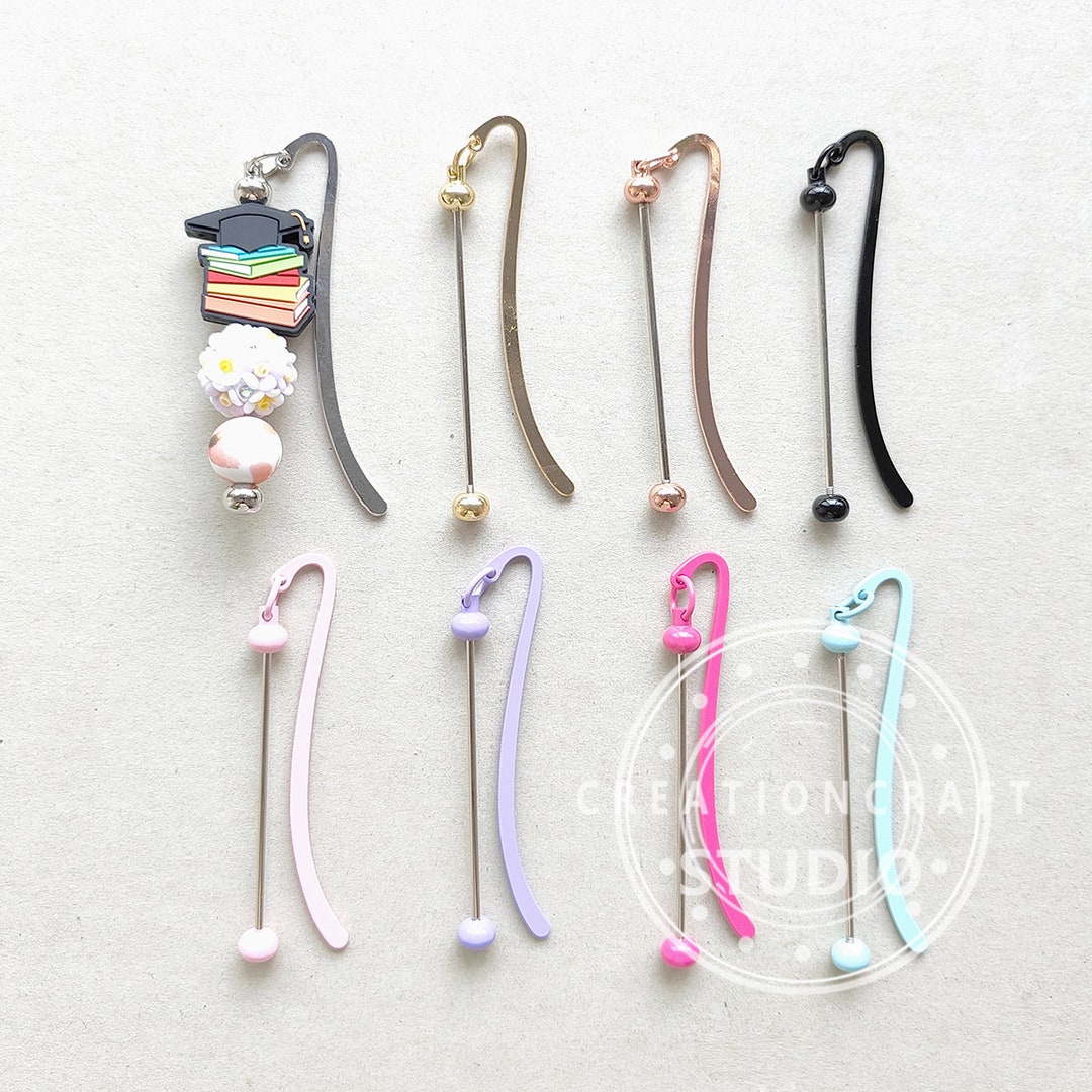 Beadable Bookmarks,metal Beaded Bookmark,book Mark Supplies-blank - Etsy