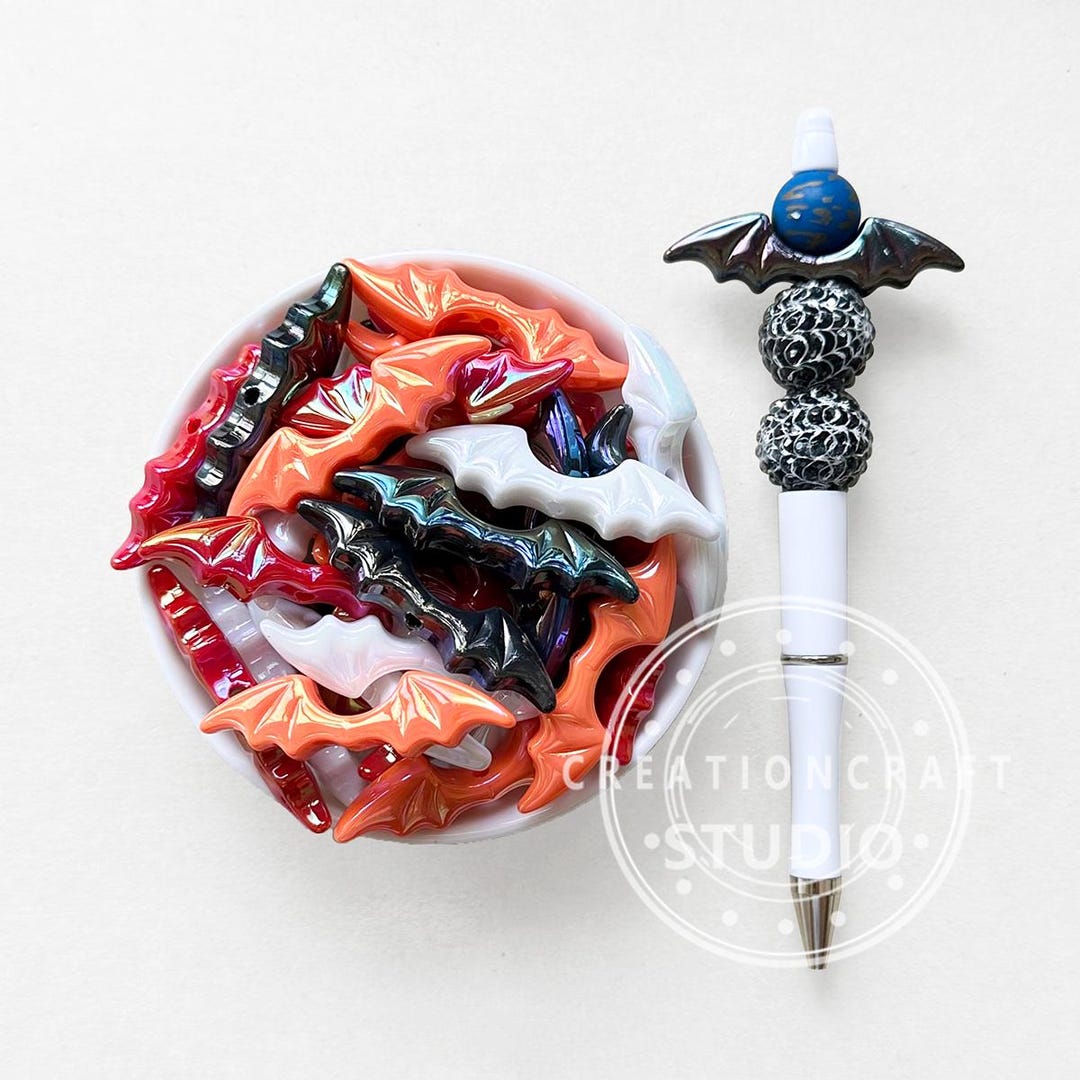 UV Bat Wing Halloween Acrylic Beads,pen Beads,beads for Jewelry,bat ...
