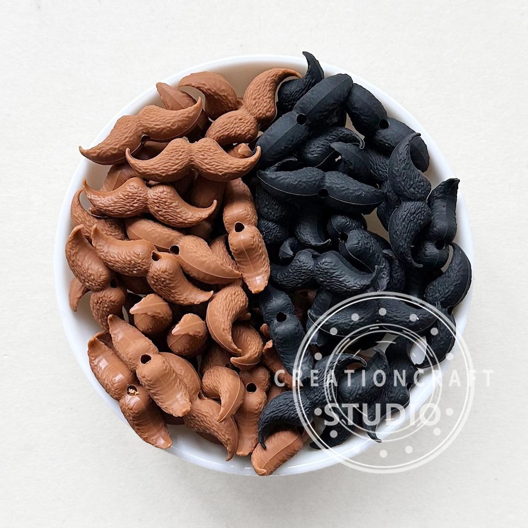 3D Mustache Silicone Beads,focal Silicone Beads,for Beadable Pen Beads ...