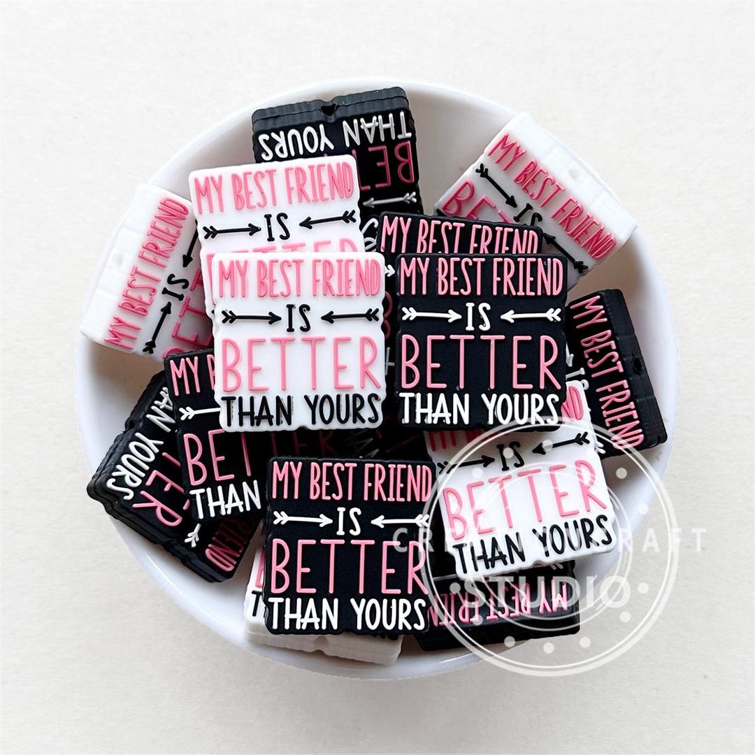 Funny Best Friend Silicone Focal Beads, Pen Focal Beads, Charm Beads - Etsy