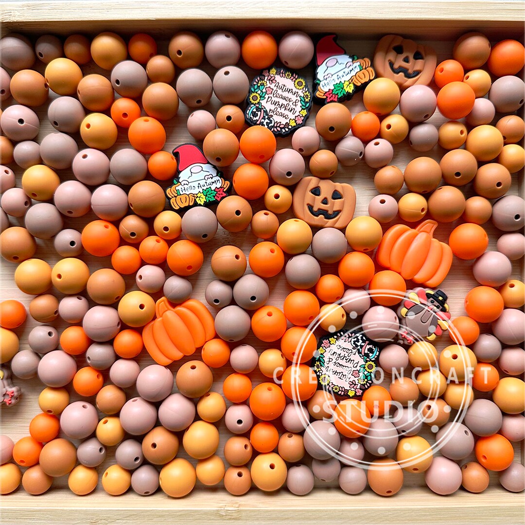 Fall Beads, Assorted Silicone Beads, Thanksgiving Autumn Theme Party ...
