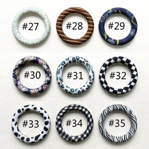 65mm Print Silicone Ring, Round Silicone Loop With 2 Hole, for Car ...