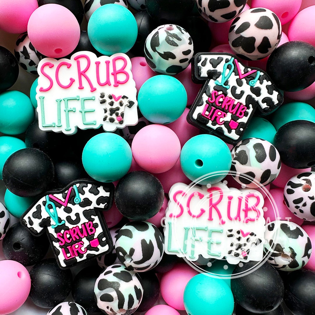Scrub Life Beads Assorted, 15mm Mix Silicone Beads&nurse Focal Beads - Etsy