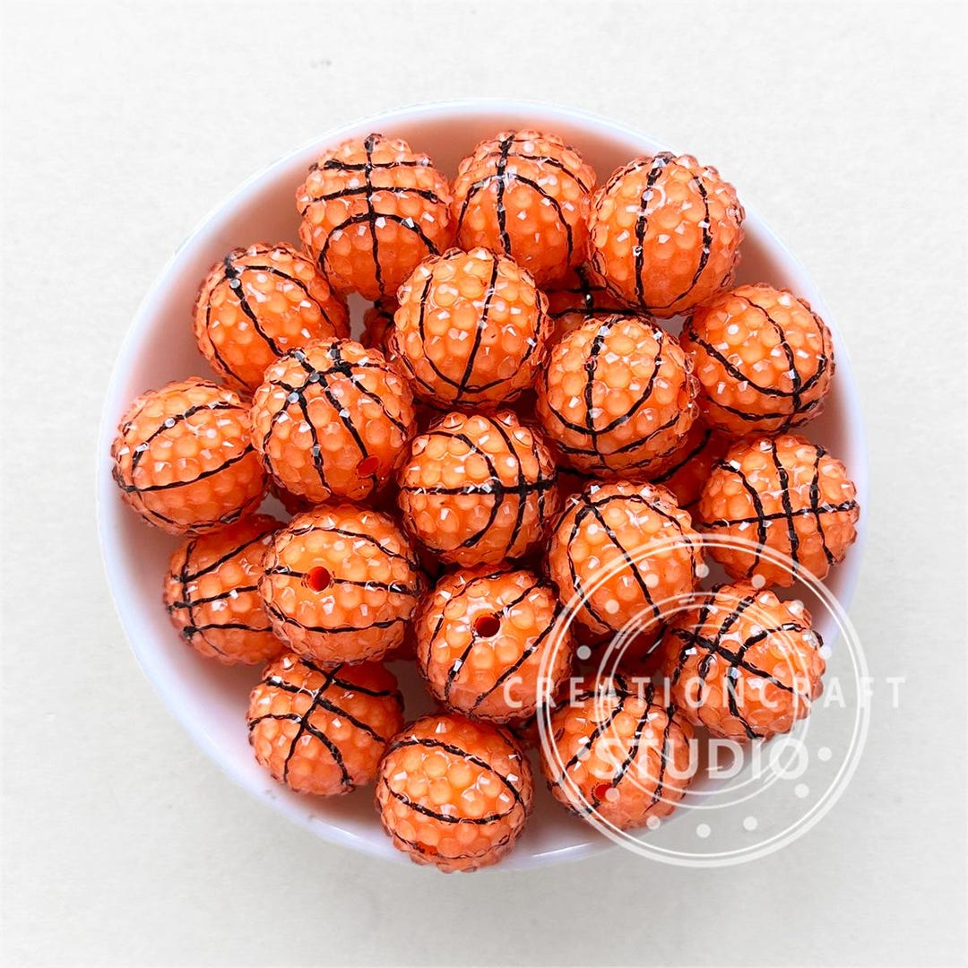 20mm Basketball Beads, DIY Beaded Pens, Chunky Acrylic Bubblegum ...