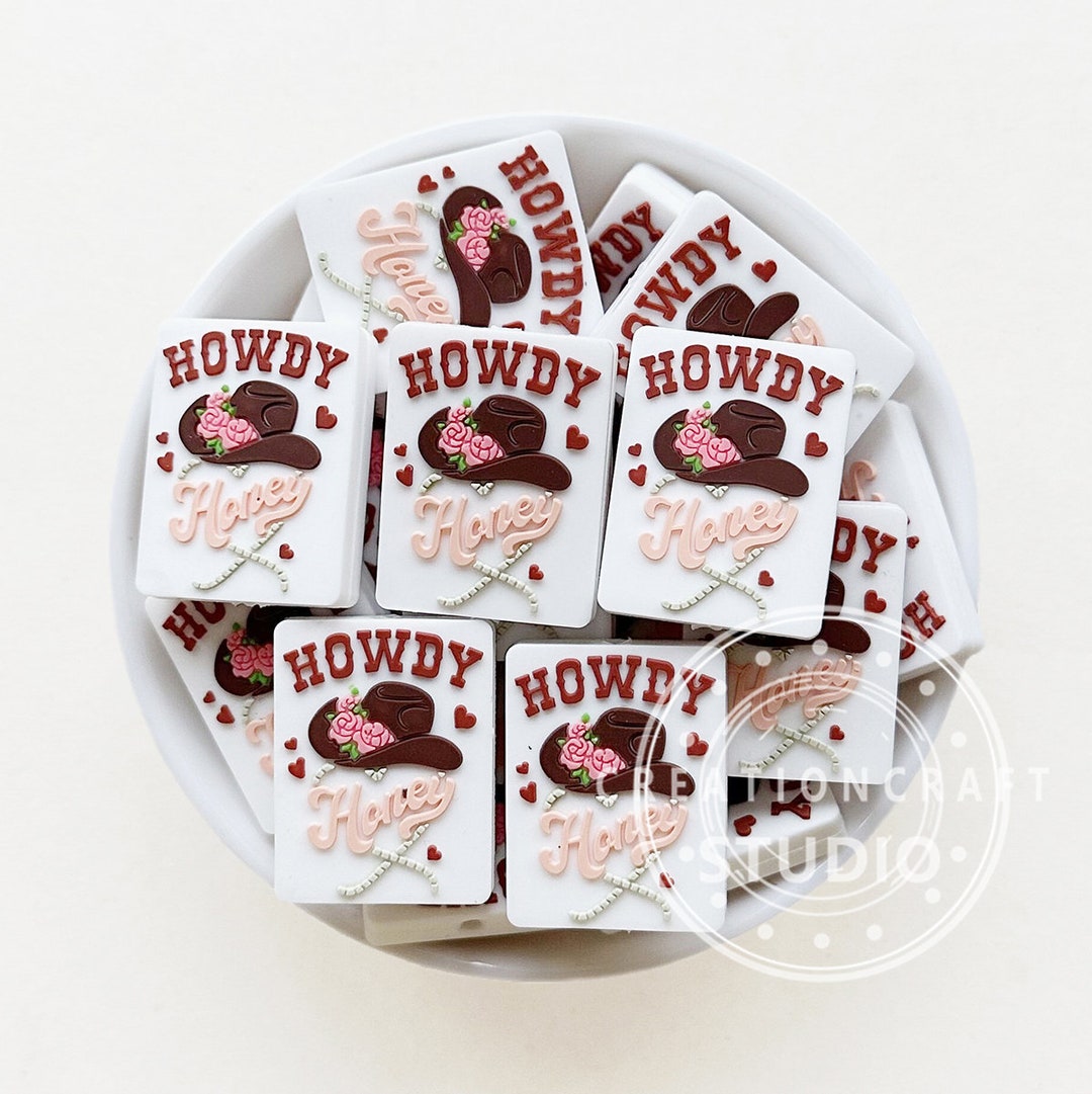 Cowboy Hat Focal Silicone Beads, Howdy Honey Western Beads - Etsy