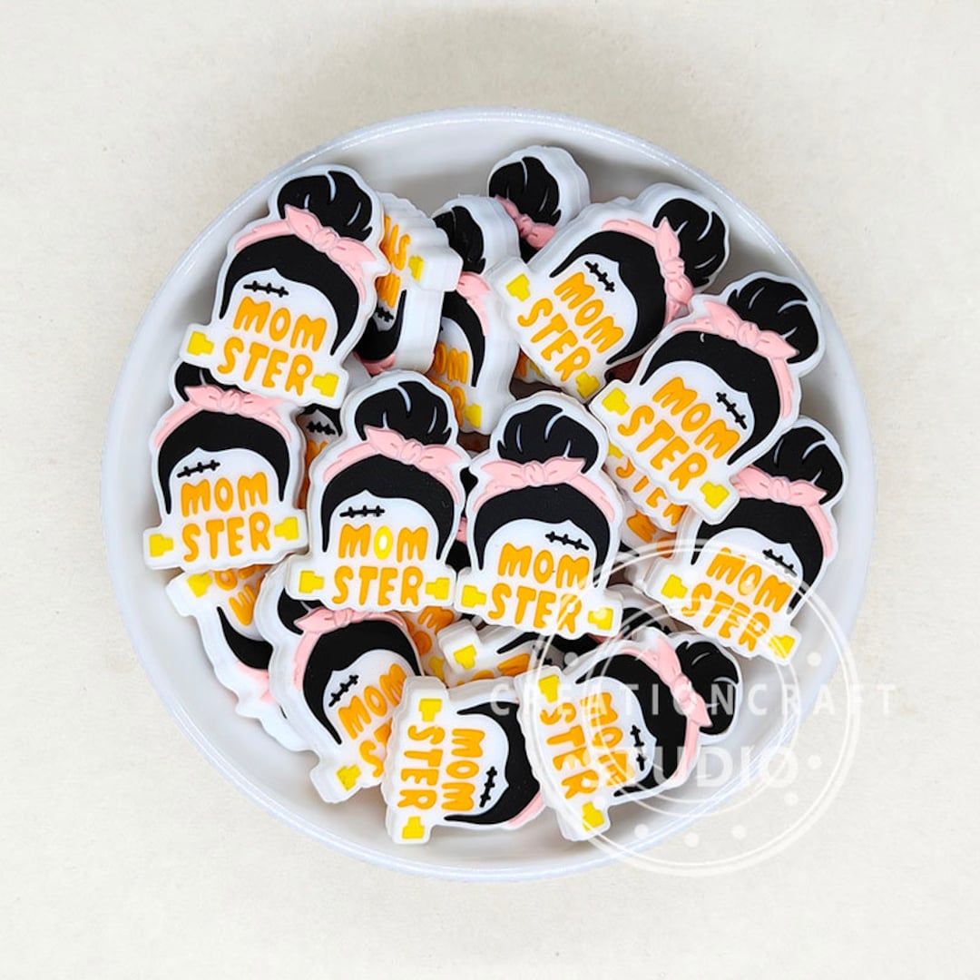 New Halloween Focal Beads, Momster Silicone Beads, Mini Shape Silicone ...