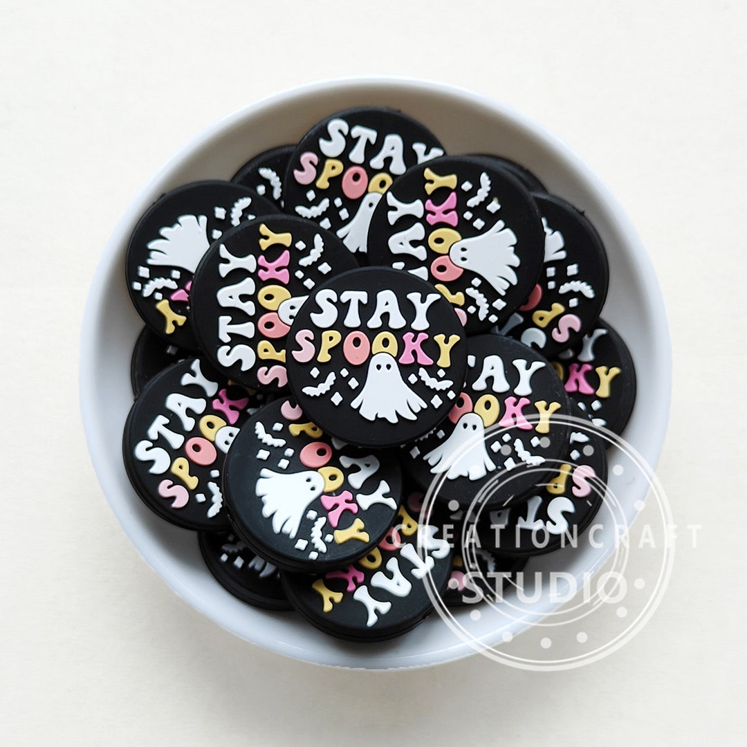 Stay Spooky Focal Silicone Beads, Halloween Ghost Beads - Etsy