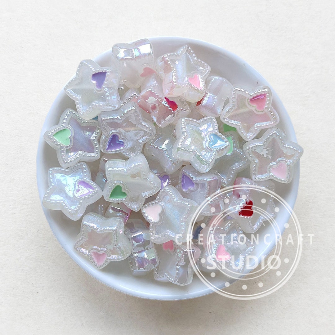 Acrylic Star Beads, AB Clear Star Shape Beads, Bulk Loose Beads - Etsy