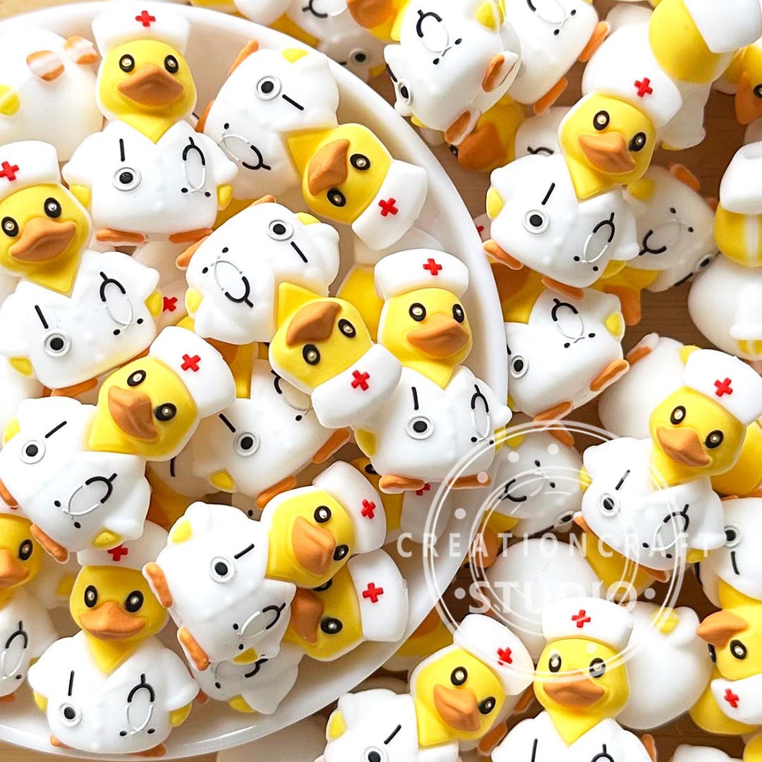 3D Doctor Duck Medical Focal Silicone Beads for Jewelry Making DIY Pen ...