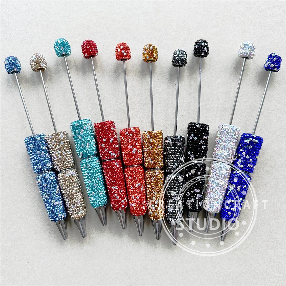 Sparkle Rhinestone Pen DIY Beaded Pen,fancy Beadable Pens Bar Blank ...