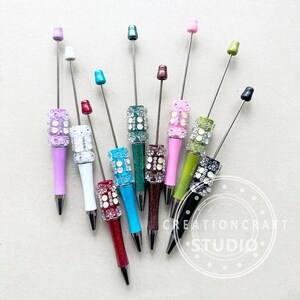 Rhinestone Floral Beadable Pen Blank, Fancy Pen, Bead Ballpoint Pen ...