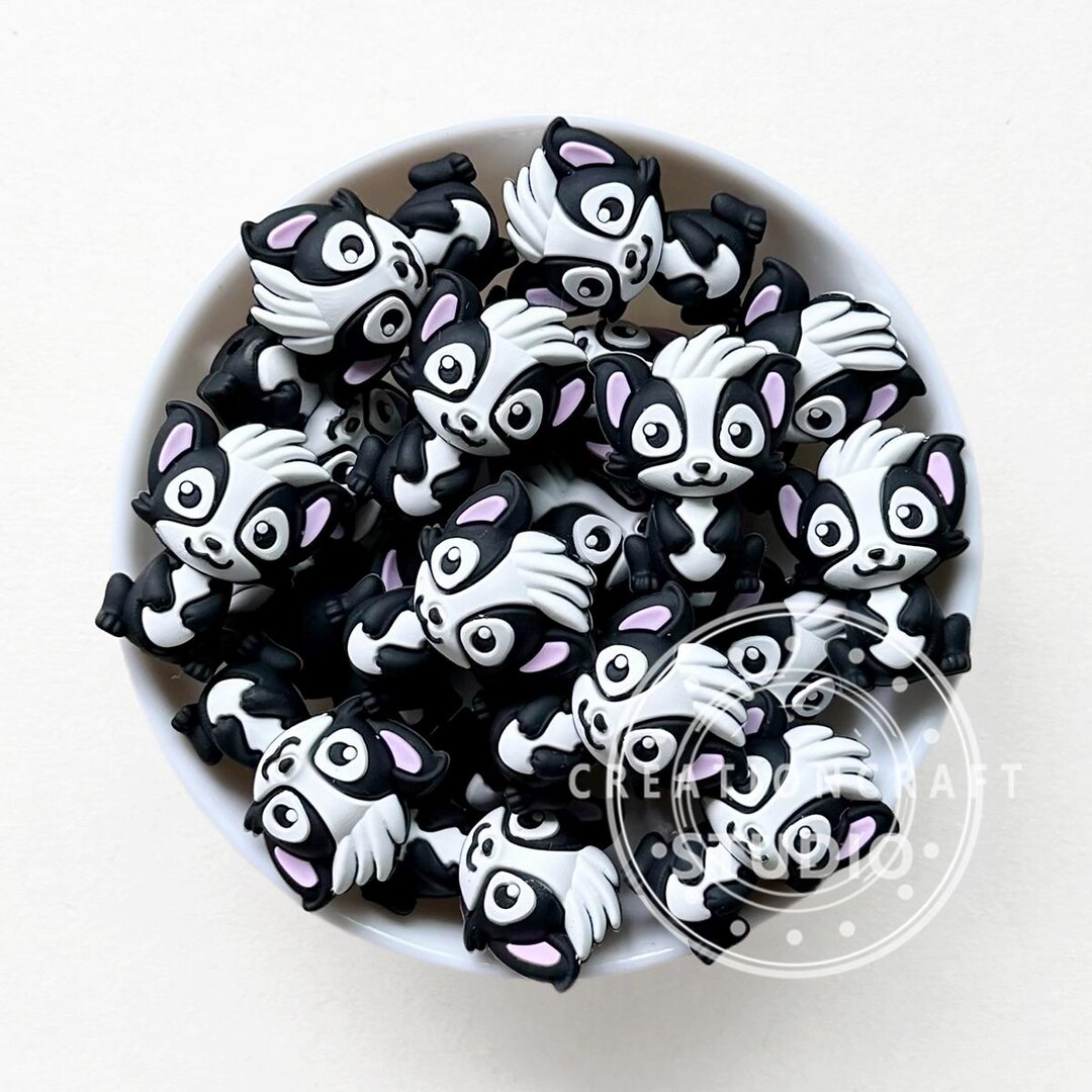 Skunk Focal Beads,3d Animal Silicone Beads,bulk Beads,diy Lanyard ...