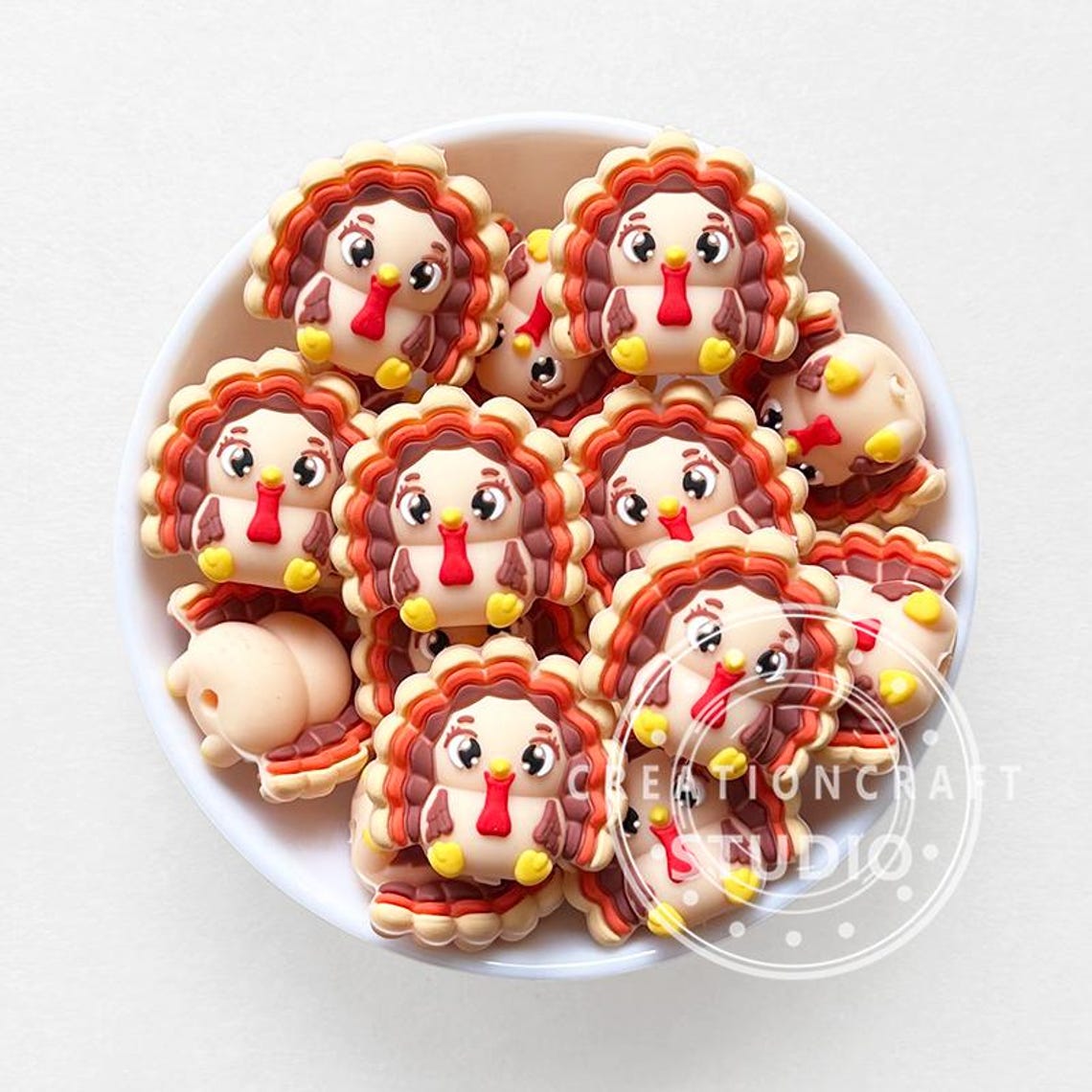 Thanksgiving Day 3D Turkey Beads,turkey Focal Beads,party Beads,shape ...