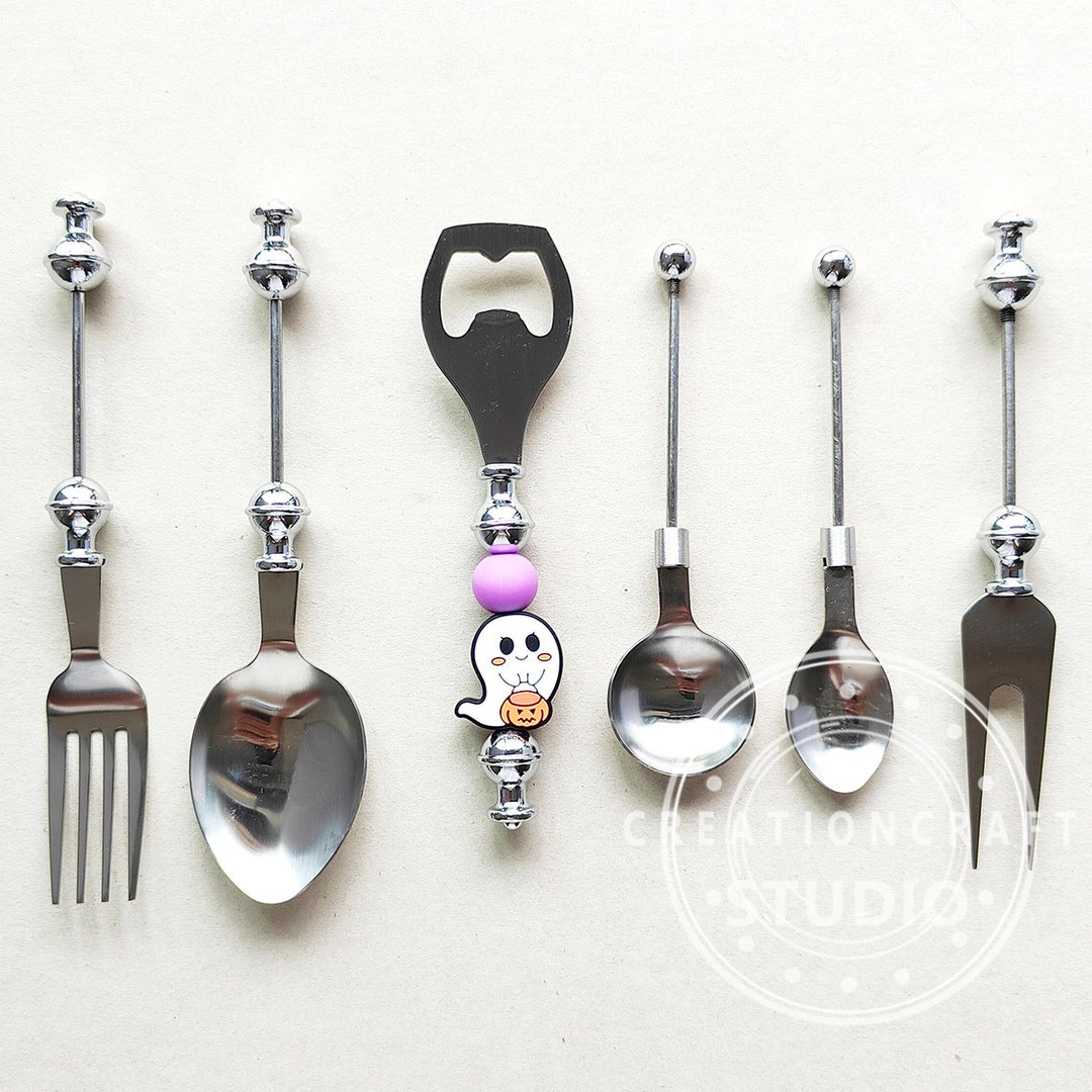 Personalized Beadable Blanks, Beadable Spoon, Beadable Fork, Beadable ...