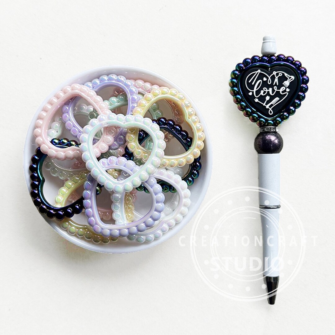 42*40mm Heart Focal Frame 42*40mm, UV Heart Acrylic Loop for Pen - Etsy
