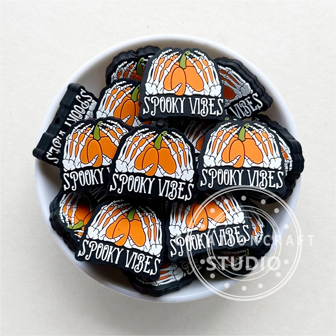 Halloween Silicone Beads,skeleton Hands Pumpkin Beads, Halloween Beads ...