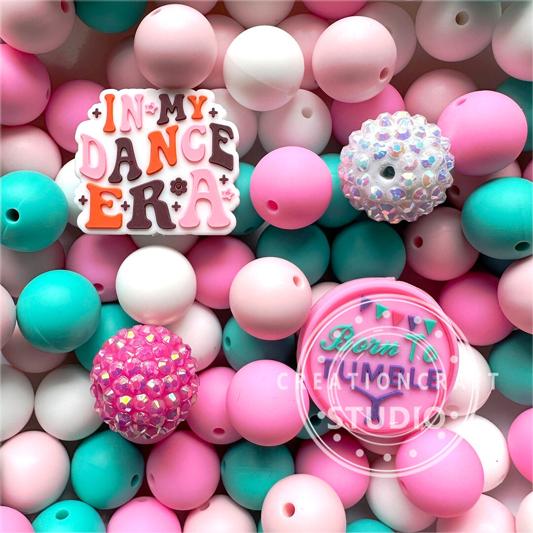 Dance Beads, Silicone Beads Mix, Loose Beads, Focal Bead, Bubblegum ...
