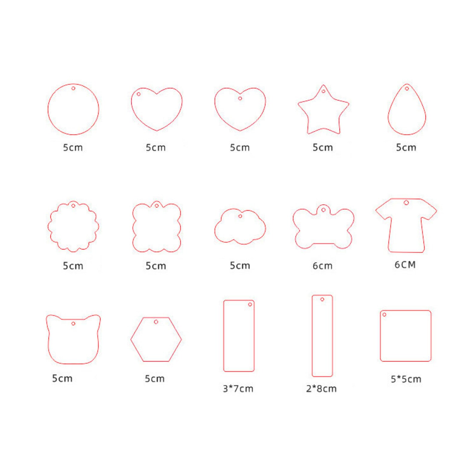 Clear Acrylic Disc Blanks Disc Shapes With Holes Wholesale | Etsy