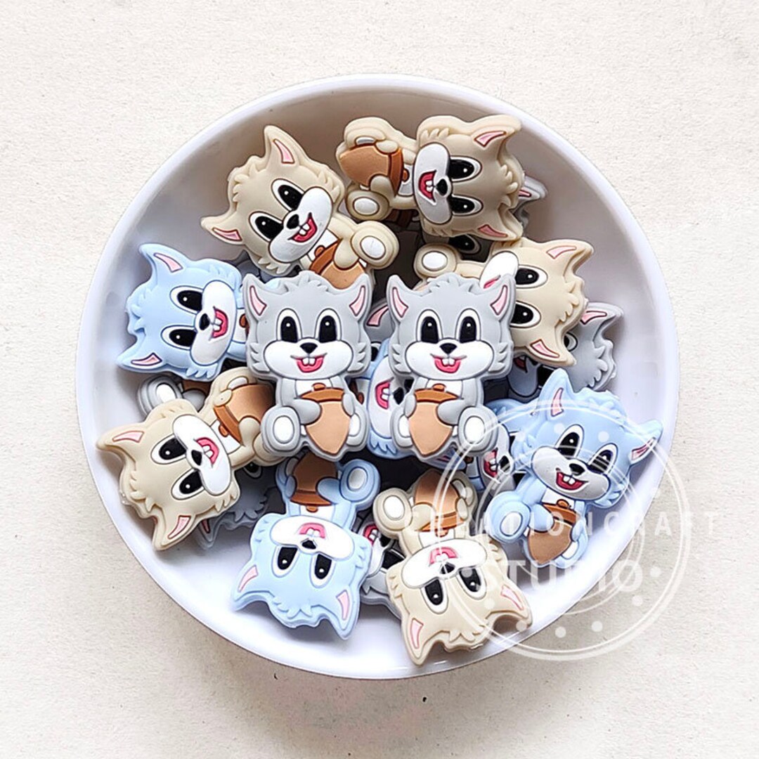 Squirrel Silicone Beads DIY Keychain Jewelry Accessories, Focal ...