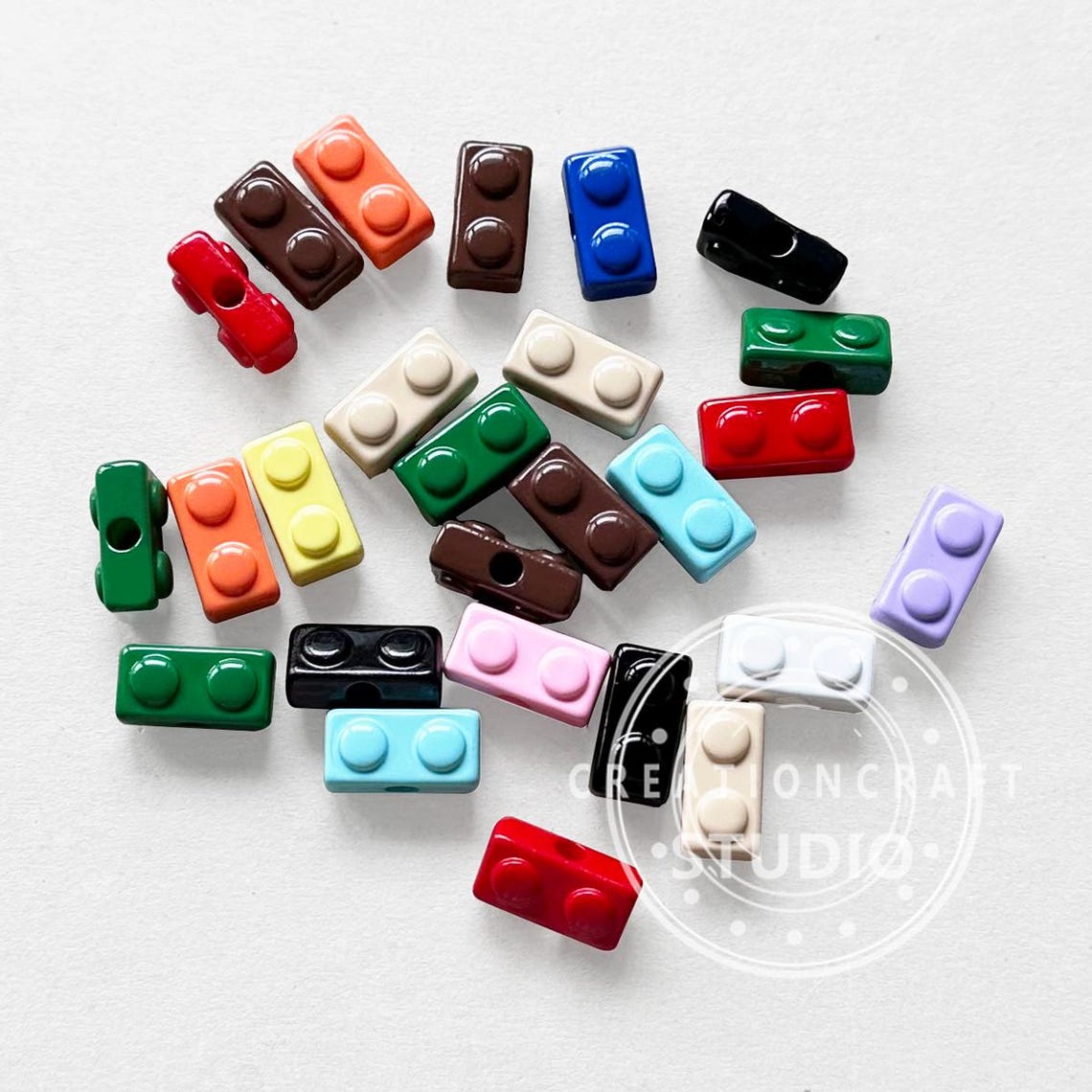 Mini Building Block Shape Acrylic Beads Charms Findings,loose Beads Mix ...