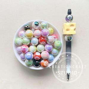 16mm Assorted Pool Ball Beads,bubblegum Beads, Acrylic Gumball Beads ...