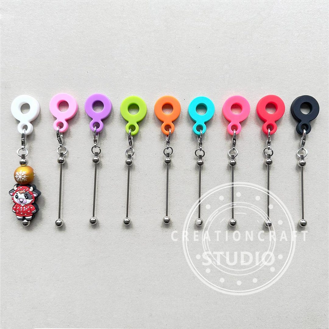 Beadable Cup Charm, Straw Charm Blank Bar for Cup Pendant Ornament, DIY ...