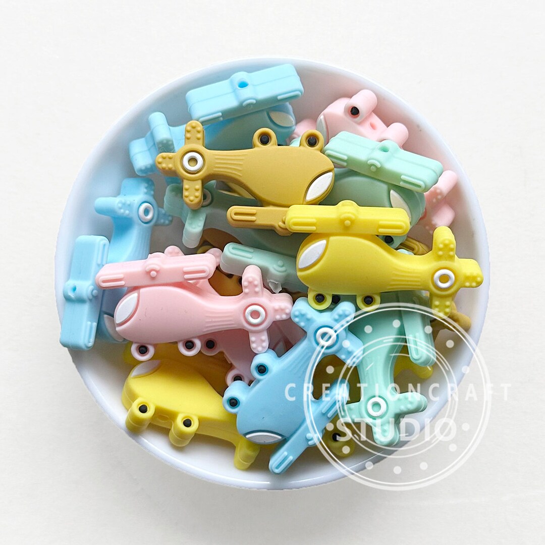 Mix Color Helicopter Silicone Beads, Aircraft Beads, Loose Beads ...