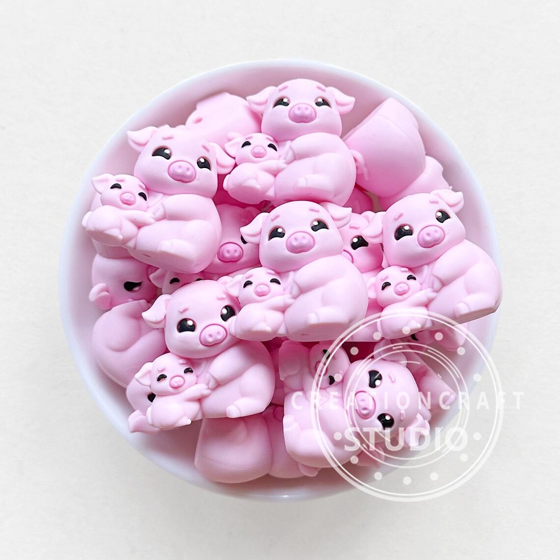 Pig Silicone Beads,3d Animal Beads,cute Pig Focal Beads,for Beaded Pens ...