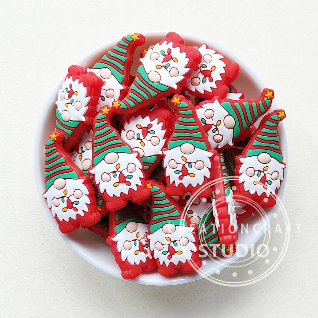 Silicone Christmas Gnomes Focal Beads,gnomes Christmas Beads - Etsy