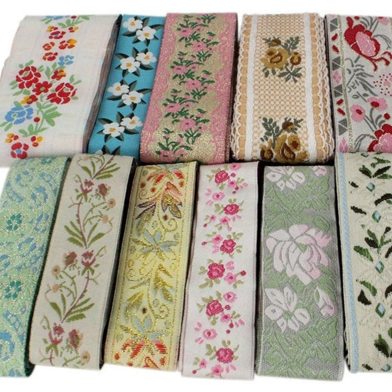 Embroidered Ribbon - Etsy