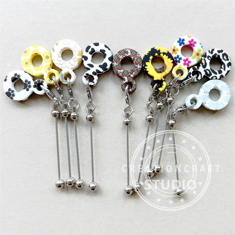 New Print Beadable Cup Charm,diy Straw Charm,cup Charm Beadable Blank ...
