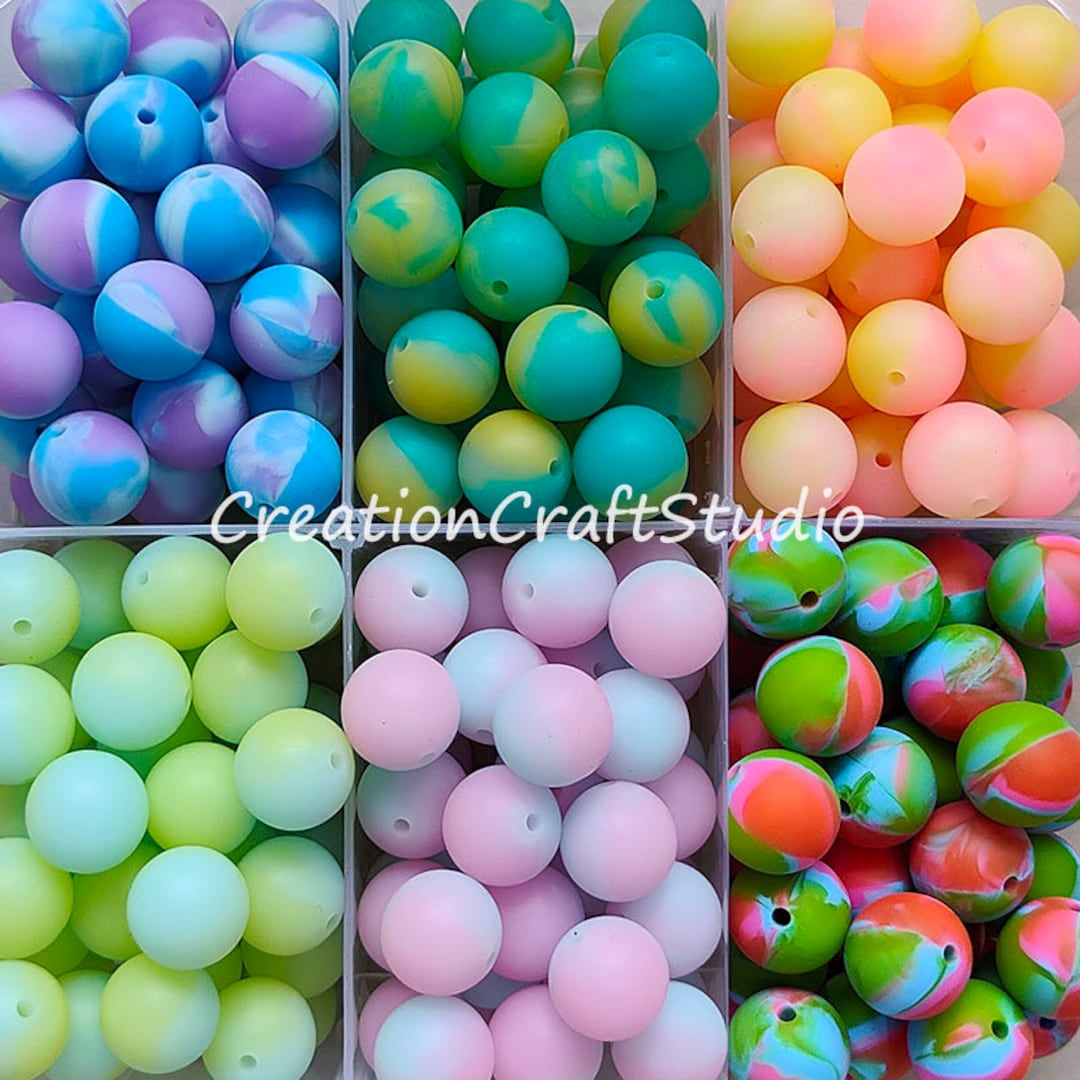 Bulk Silicone Beads, Silicone Ball, 20/50/100pcs Round Silicone Beads ...