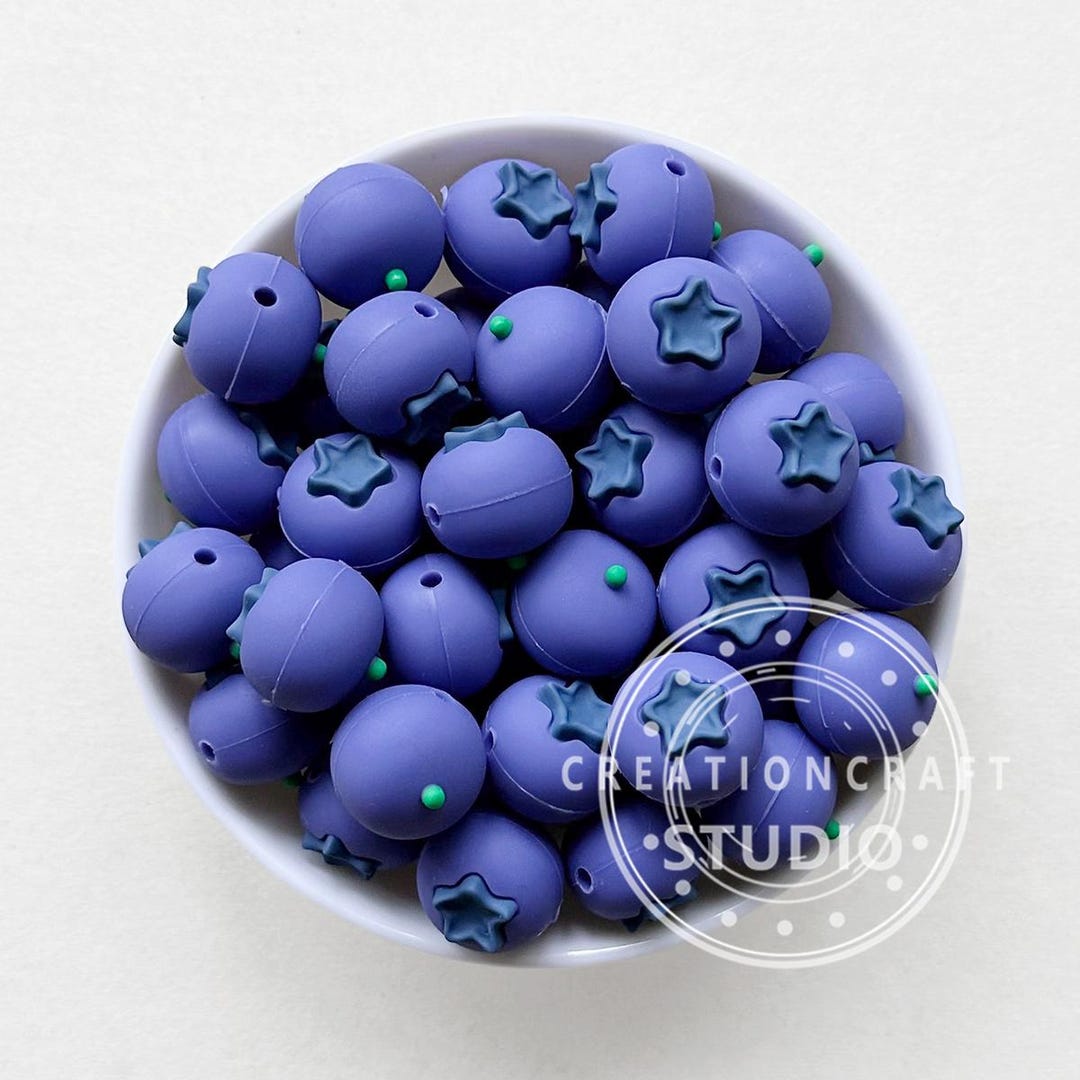 3D Blueberry Focal Silicone Beads,loose Beads,craft Beads,for Pen ...
