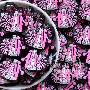 Cheer Beads,jewelry Beads,cheerleader Focal Beads,silicone Beads,for ...