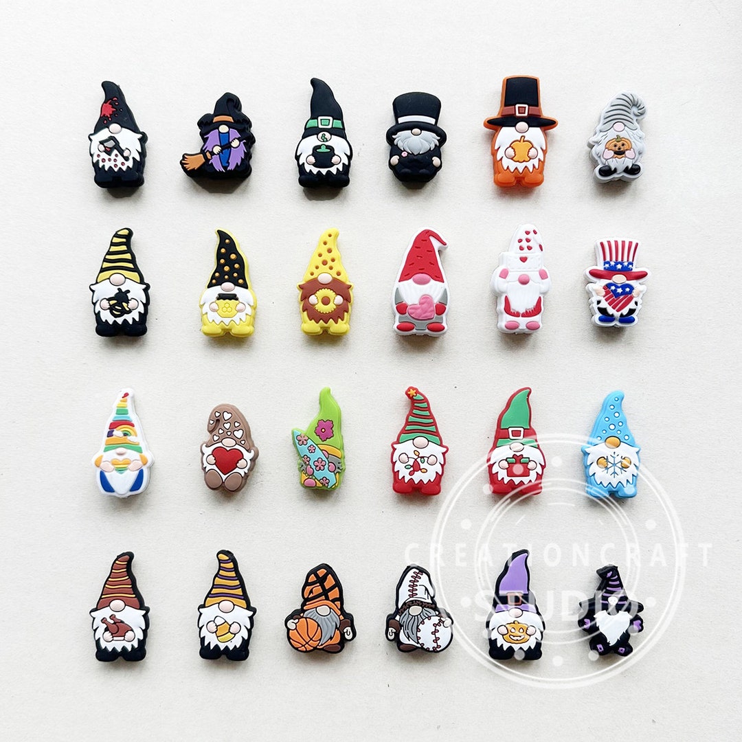 Assorted 24pcs Gnome Focal Beads, Gnome Beads, Focal Silicone Beads - Etsy
