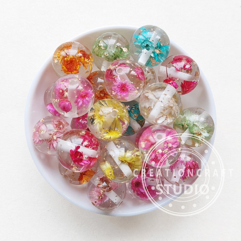 Resin Flower Beads - Etsy