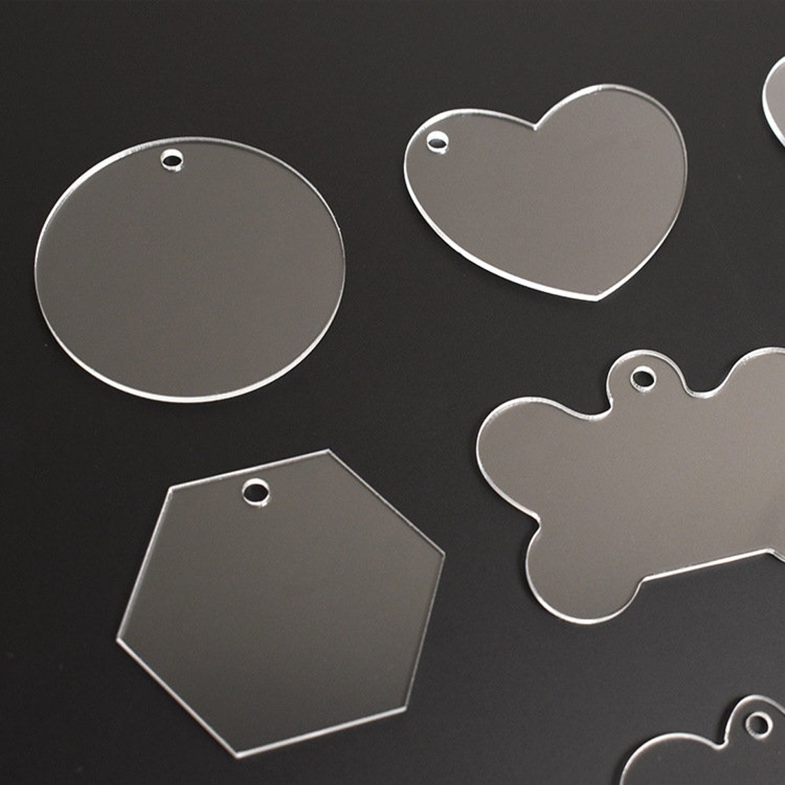 Clear Acrylic Disc Blanks Disc Shapes With Holes Wholesale | Etsy