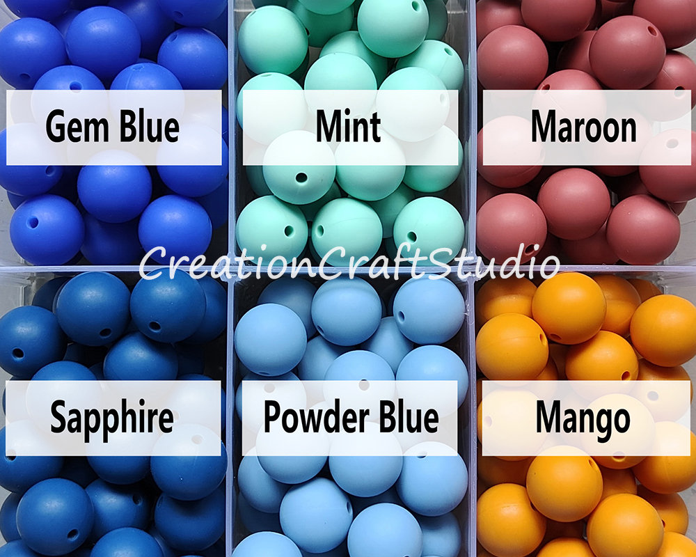 Round Silicone Beads Silicone Pearl 12mm 15mm Bulk Silicone - Etsy