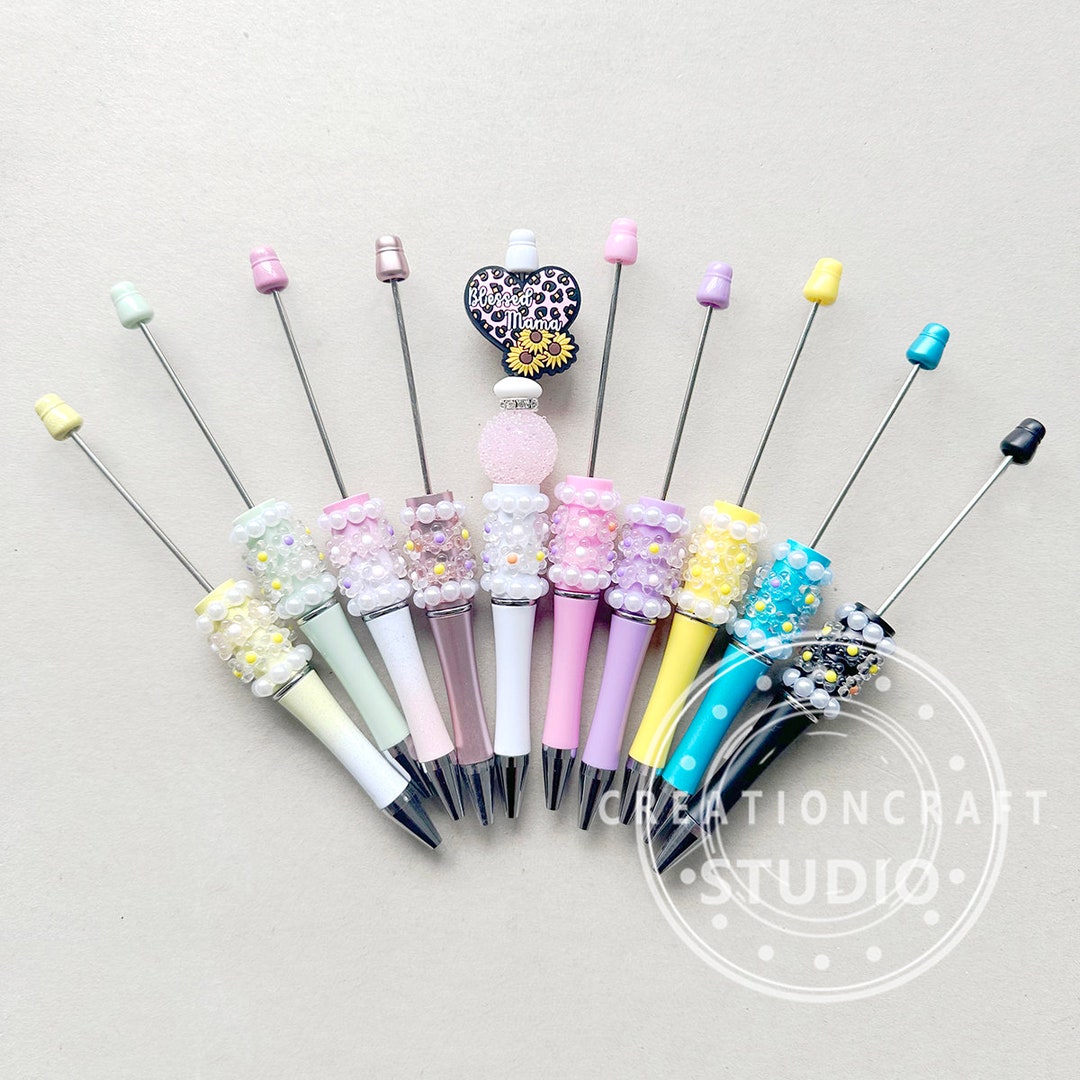 Pearl Floral Beadable Pen, Pen Bar Blanks for Beading, Fancy Beadable ...