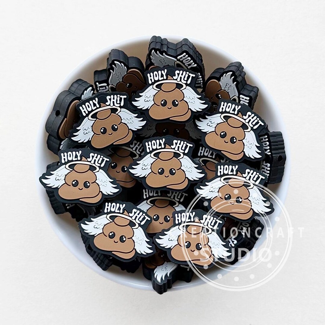 Holy Poop Silicone Beads,funny Focal Beads,for Keychain Charm Jewelry ...