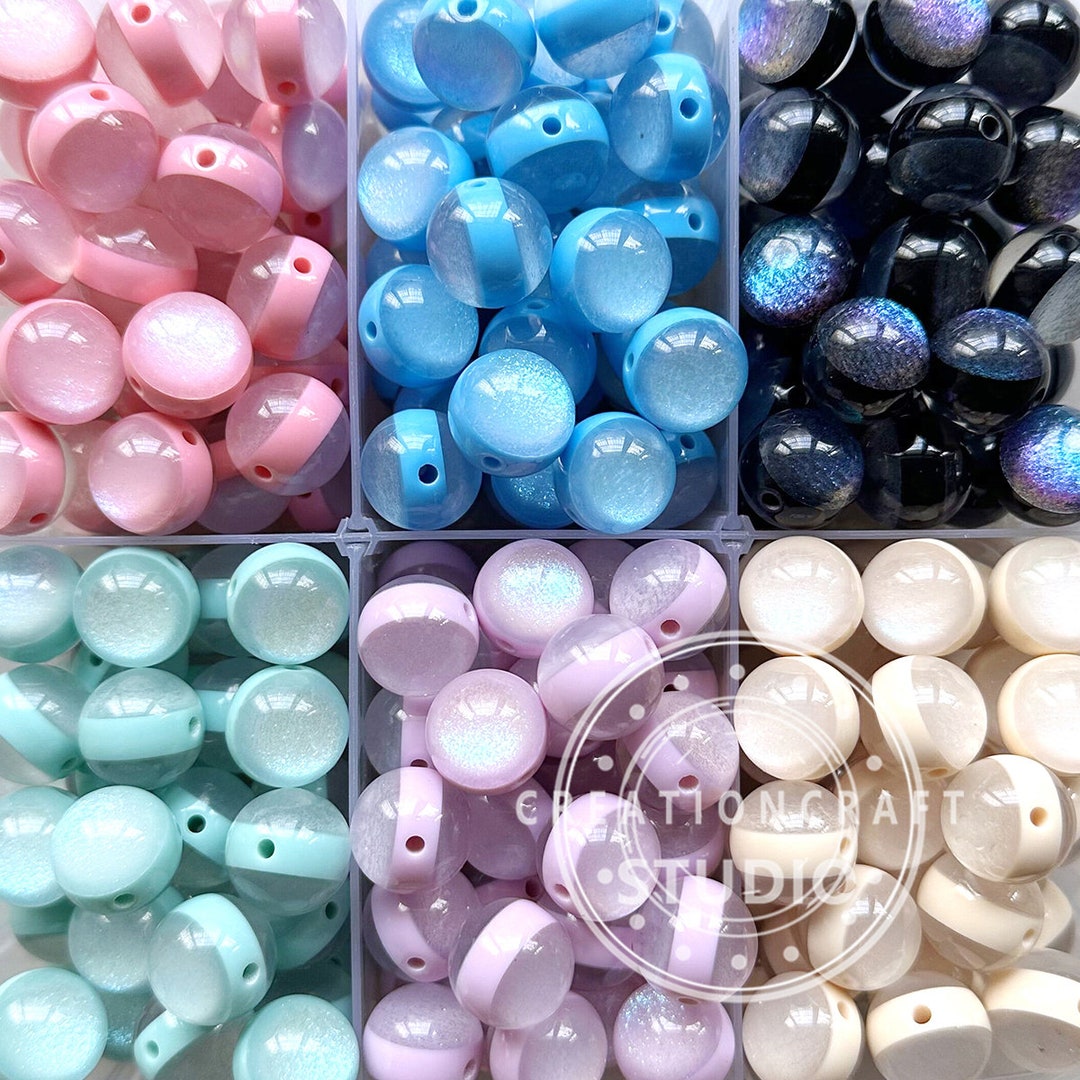 16mm Shiny Cat Eye Effect Resin Beads, Bubblegum Beads for Pen,acrylic ...