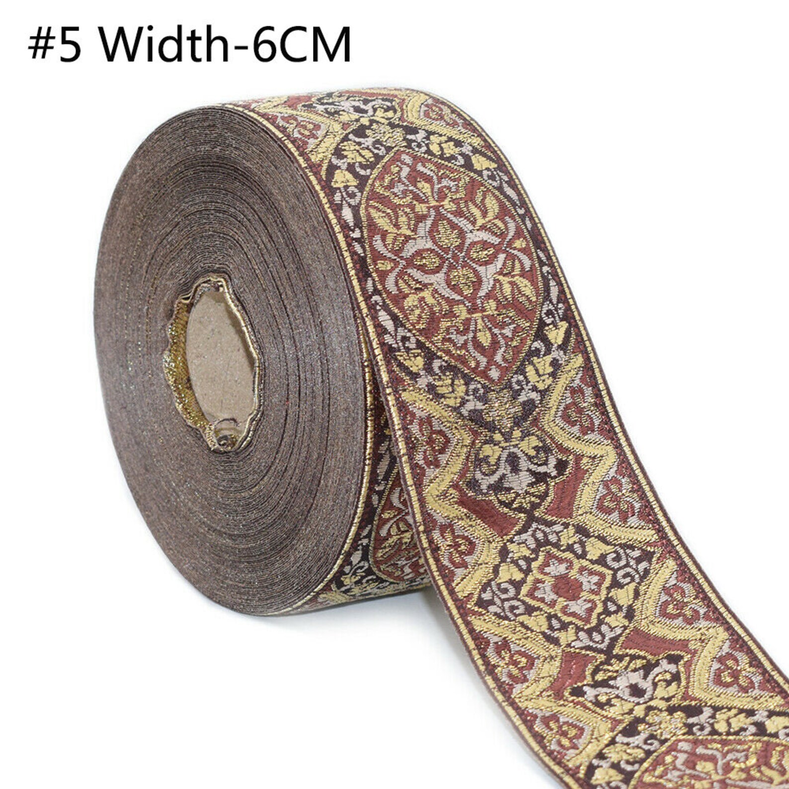 Medieval Flower Jacquard Ribbon Embroidery Silk Fabric - Etsy