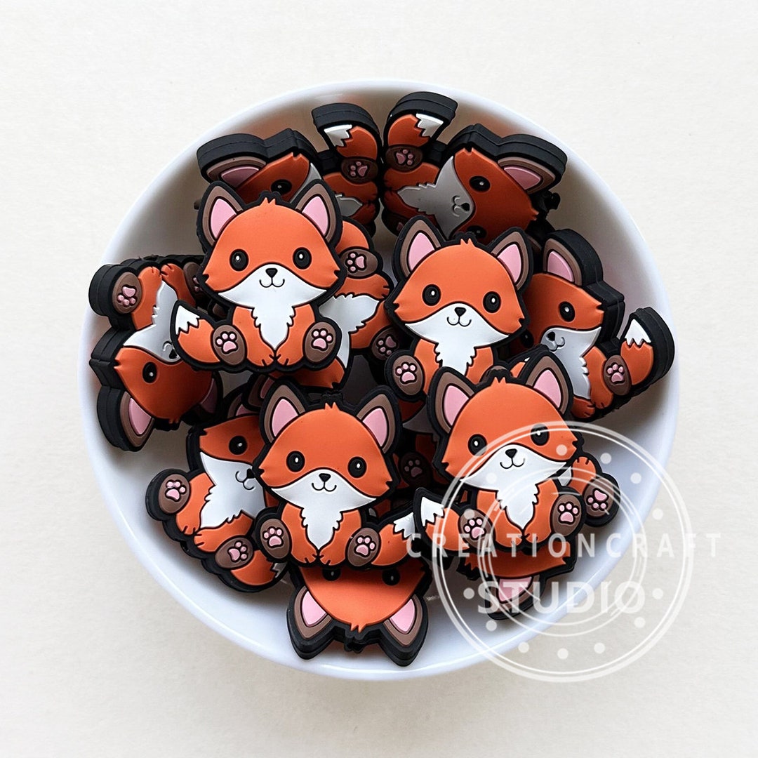 New Fox Focal Beads, Animal Silicone Beads - Etsy