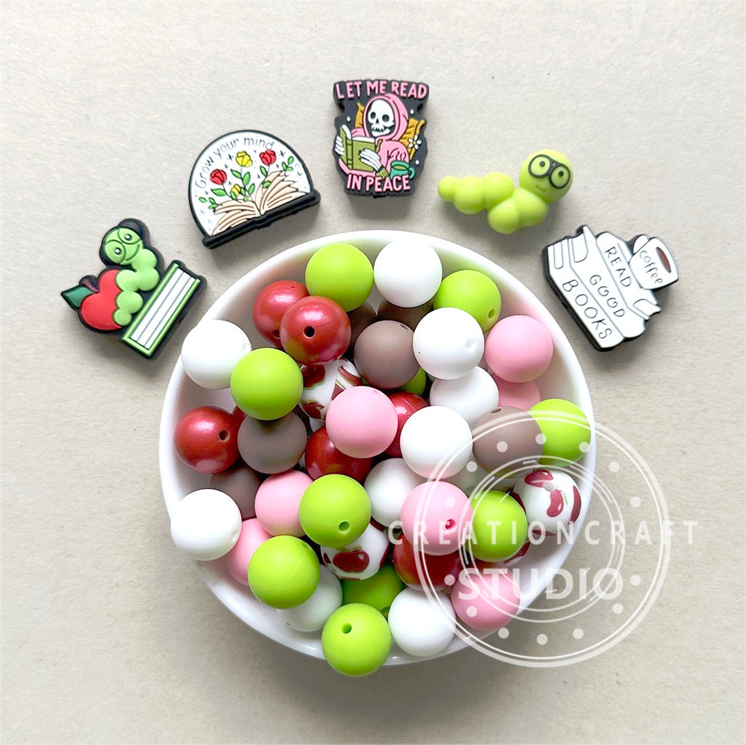 Teacher Beads, Reading Beads,65pcs Silicone Beads Mix Set, Assorted ...