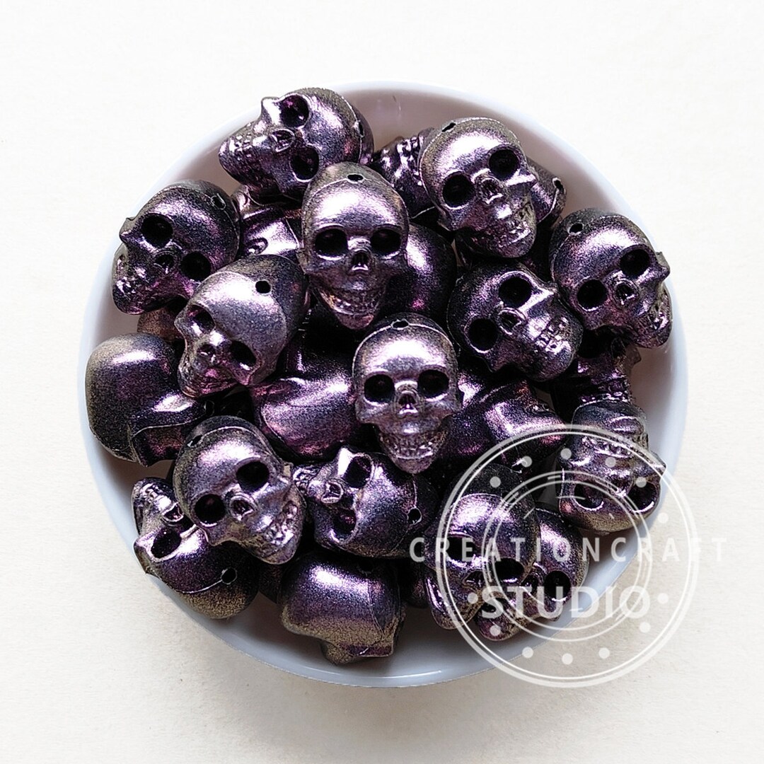 Opal Skull Beads, Skull Silicone Beads, Halloween Beads,wholesale Beads ...