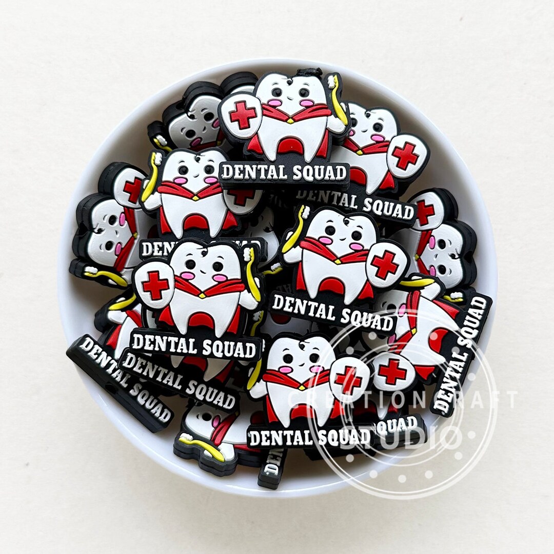 Dentist Silicone Beads, Dental Focal Beads, Tooth Beads - Etsy
