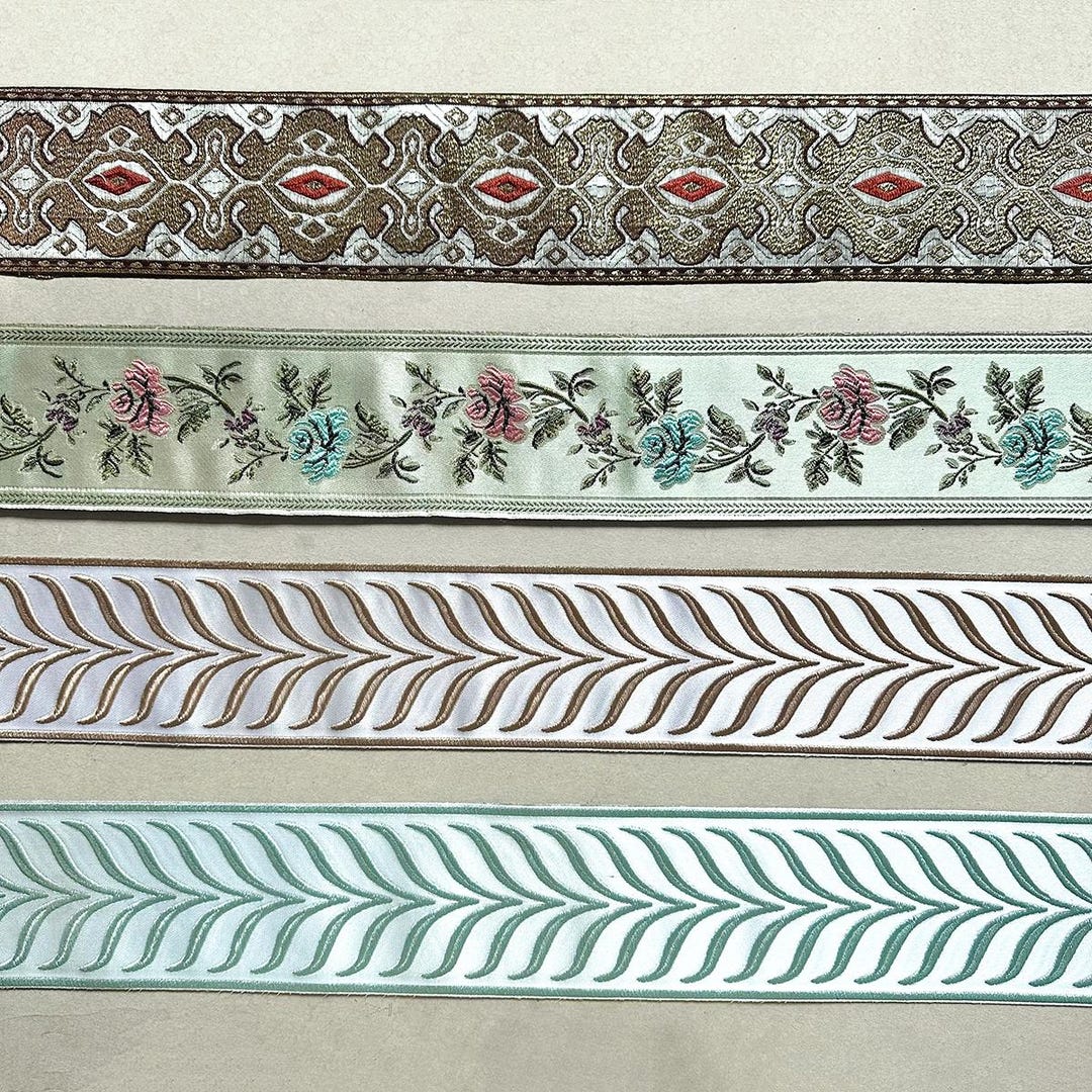 Jacquard Trim Braid, Ribbon Craft, Sewing Embroidery, Woven Jacquard ...