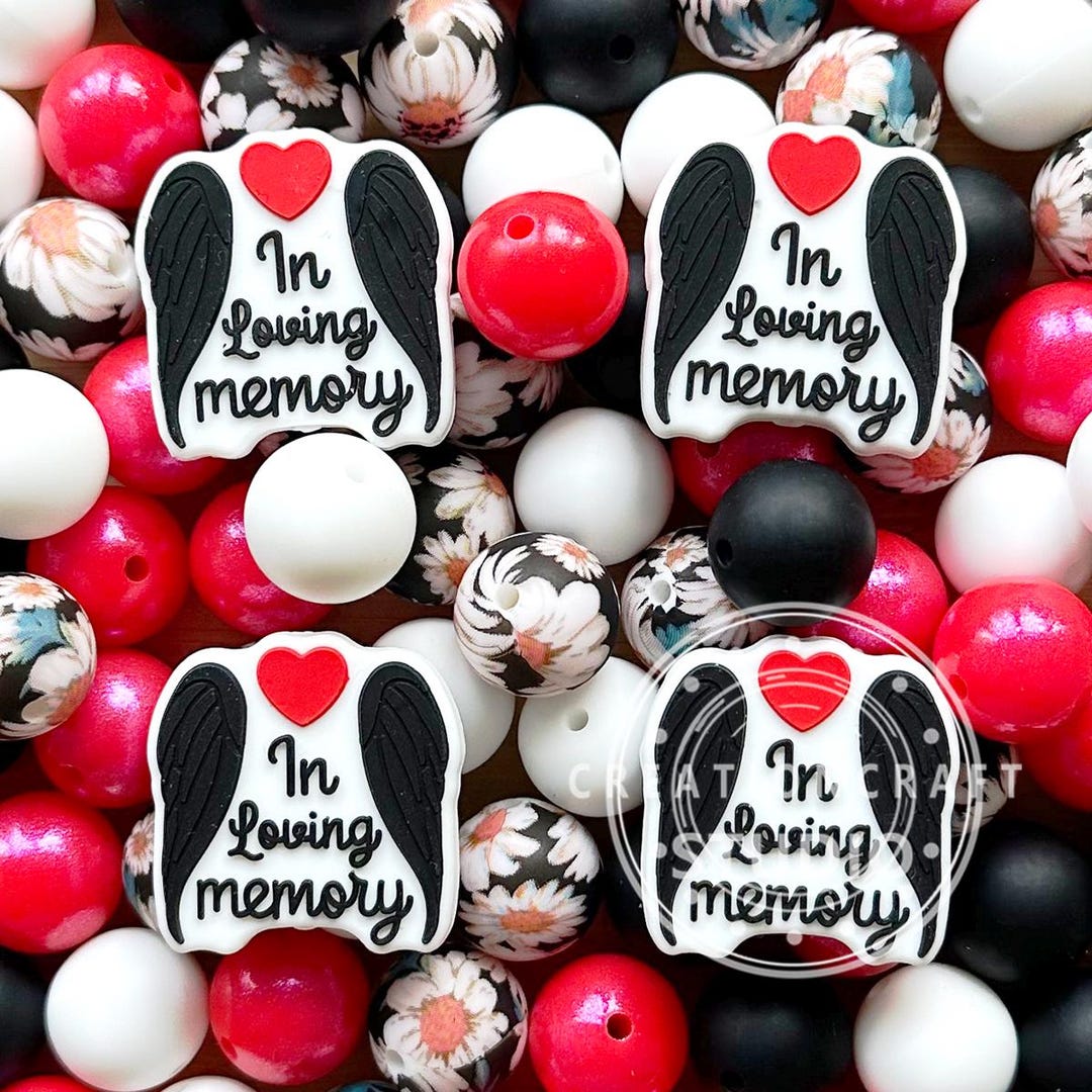 In Loving Memory Beads,assorted Beads,silicone Beads Loose,diy Lanyard ...