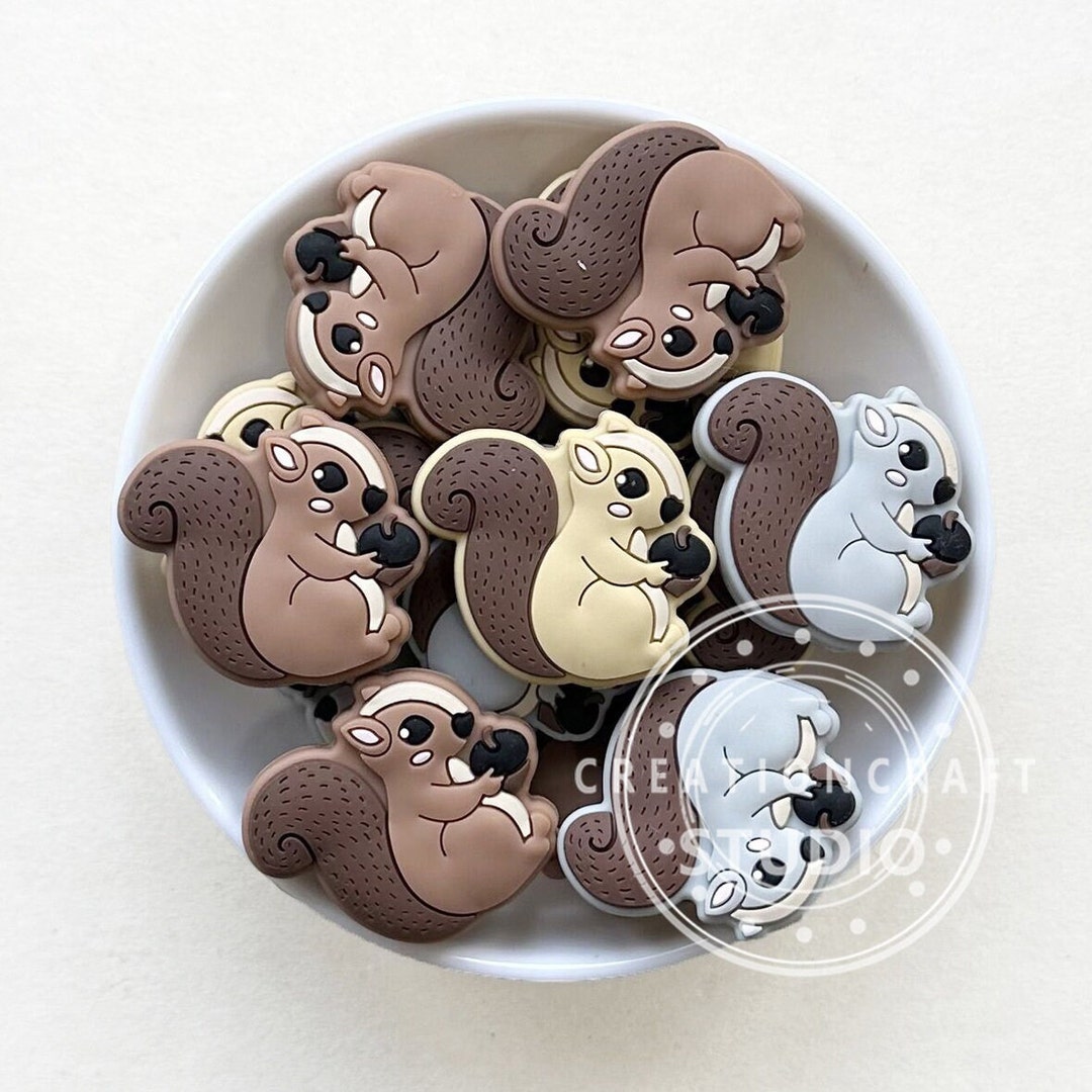 Silicone Squirrel Shaped Beads, Wholesale Silicone Beads, Focal Beads ...